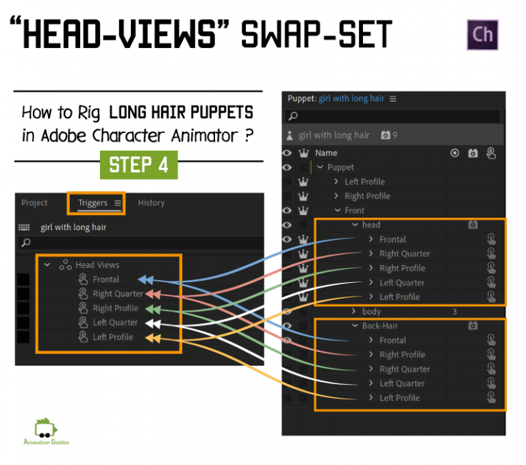How to Properly Rig Long Hair Puppets in Adobe Character Animator?
