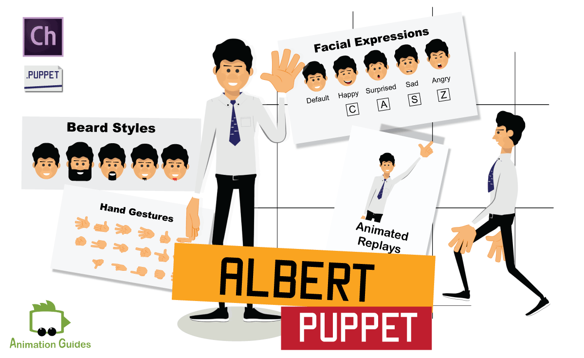 Albert Puppet for Adobe Character Animator