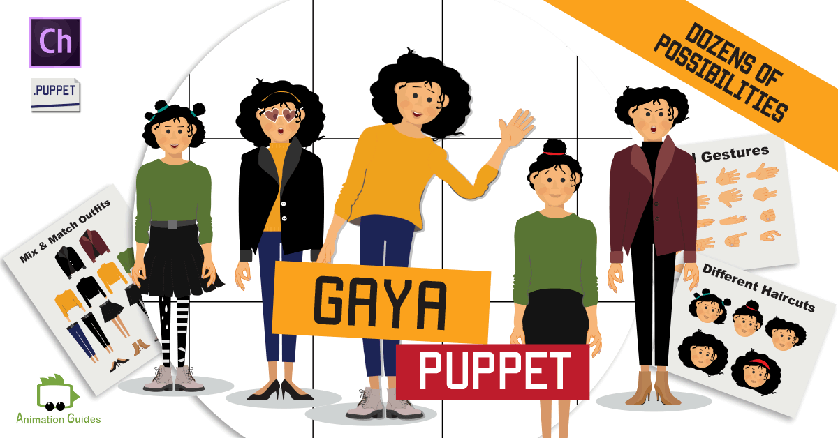 Gaya Female Puppet for Adobe Character Animator