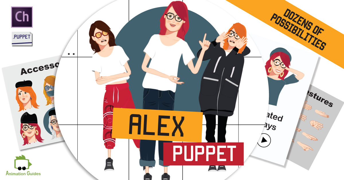 Alex Female Puppet for Adobe Character Animator