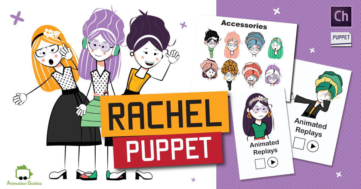 Rachel Female Stick Puppet for Adobe Character Animator