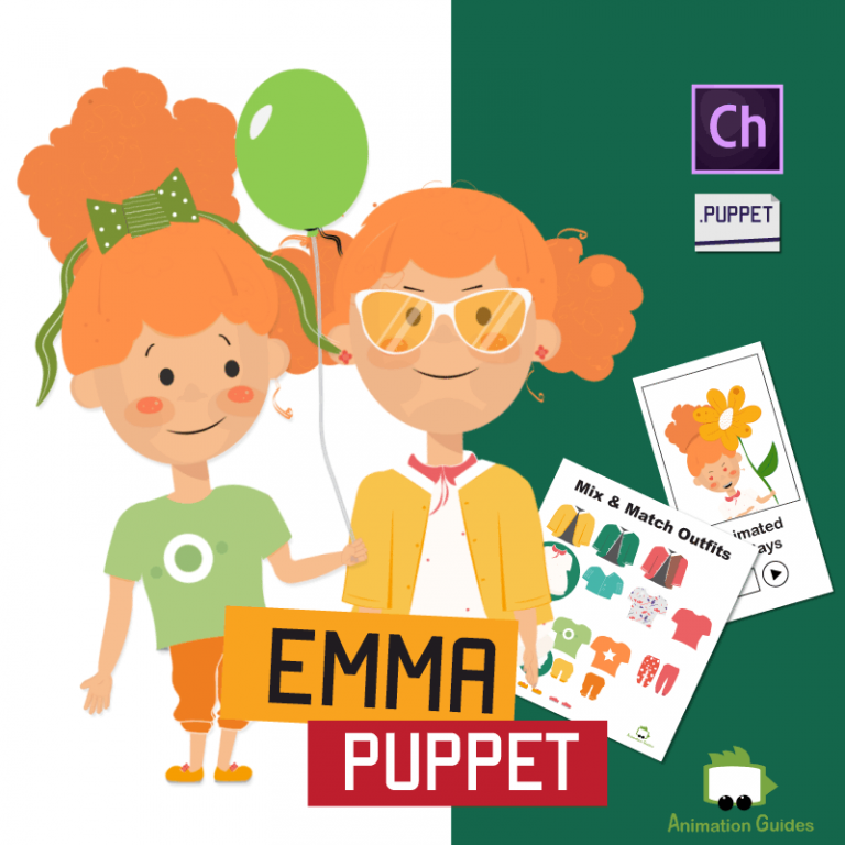 Emma Little Girl Puppet for Adobe Character Animator