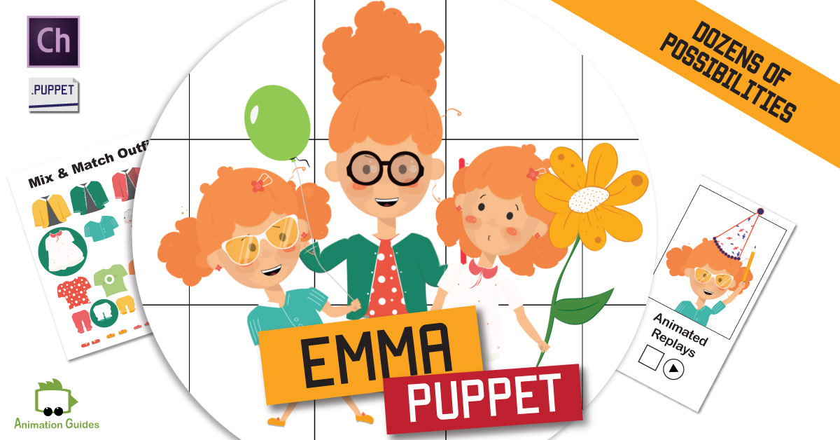 Emma Little Girl Puppet for Adobe Character Animator