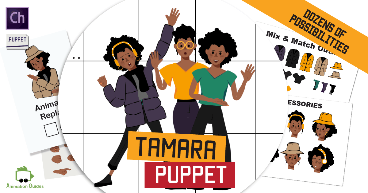 Tamara Female African American Puppet for Character Animator