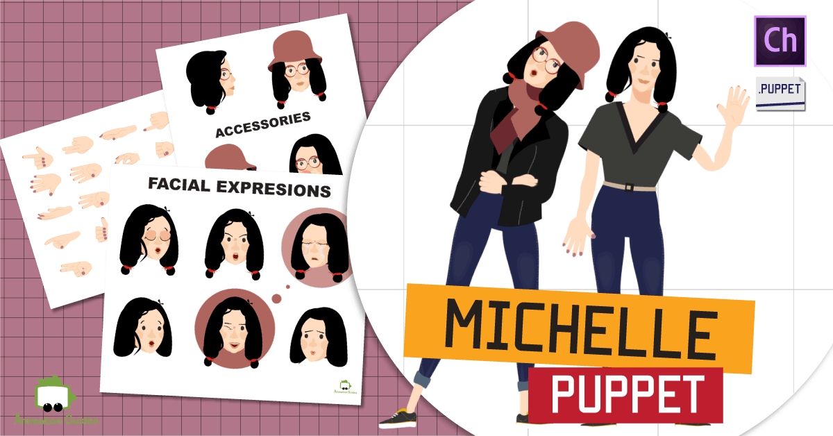 Michelle Female Puppet for Adobe Character Animator