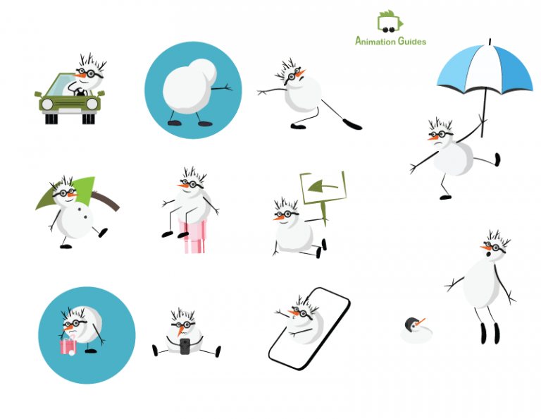Mr. Snowman - Free Illustrations Pack - Animation Guides