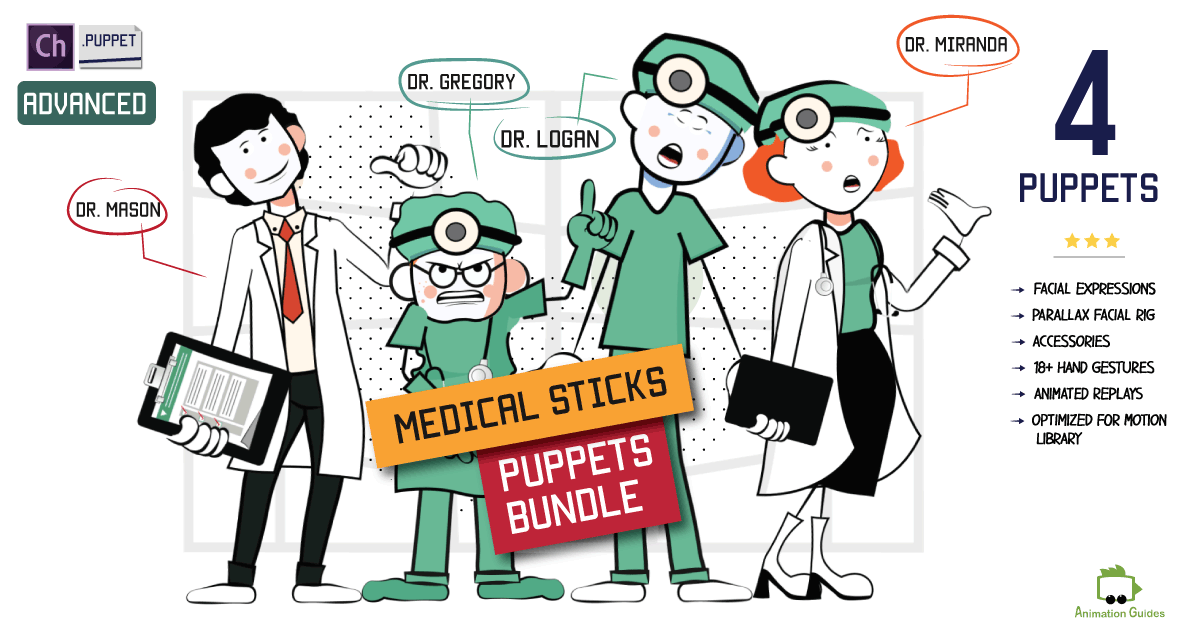 Medical Sticks Bundle - Dr. Logan, Miranda, Mason, Gregory [Advanced]