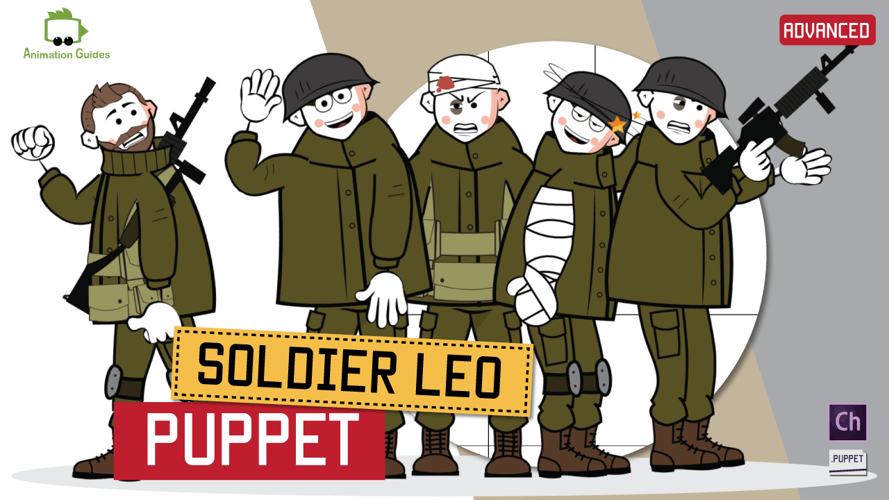 Soldier Leo Military Puppet for Adobe Character Animator