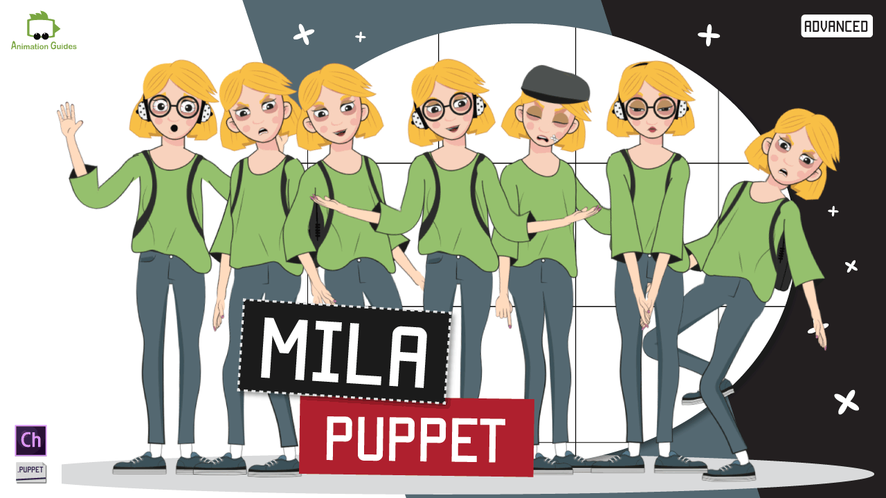 Mila- Female Puppet for Adobe Character Animator [Advanced]