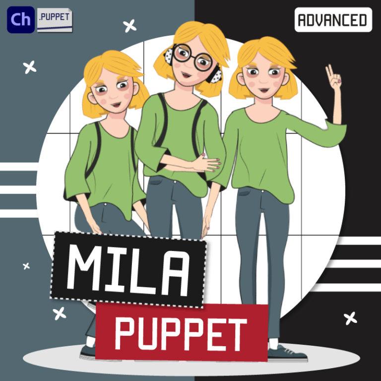 Mila- Female Puppet for Adobe Character Animator [Advanced]