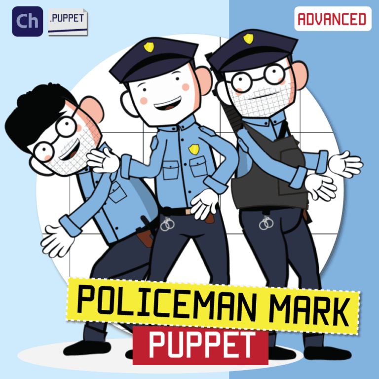 Policeman Mark - Advanced Male Puppet for Adobe Character Animator