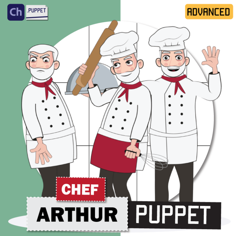 Chef Arthur – Advanced Male Puppet for Adobe Character Animator