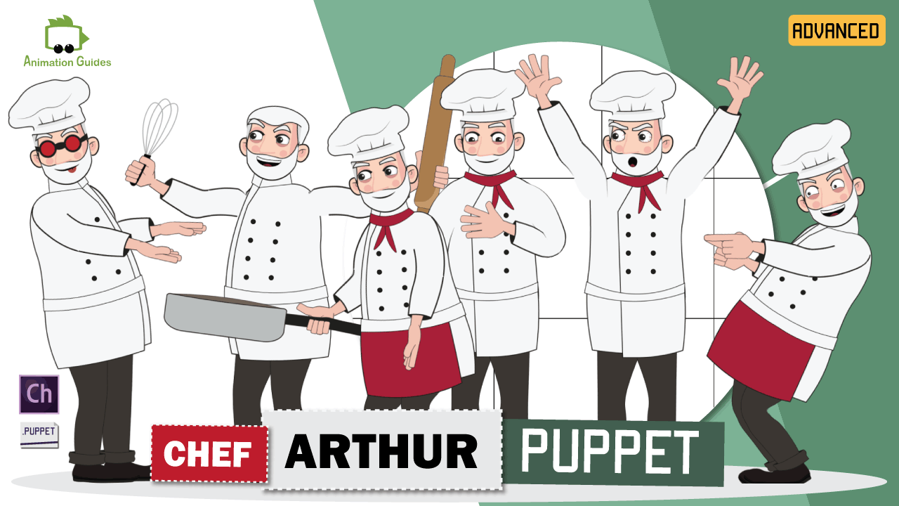 Chef Arthur – Advanced Male Puppet for Adobe Character Animator
